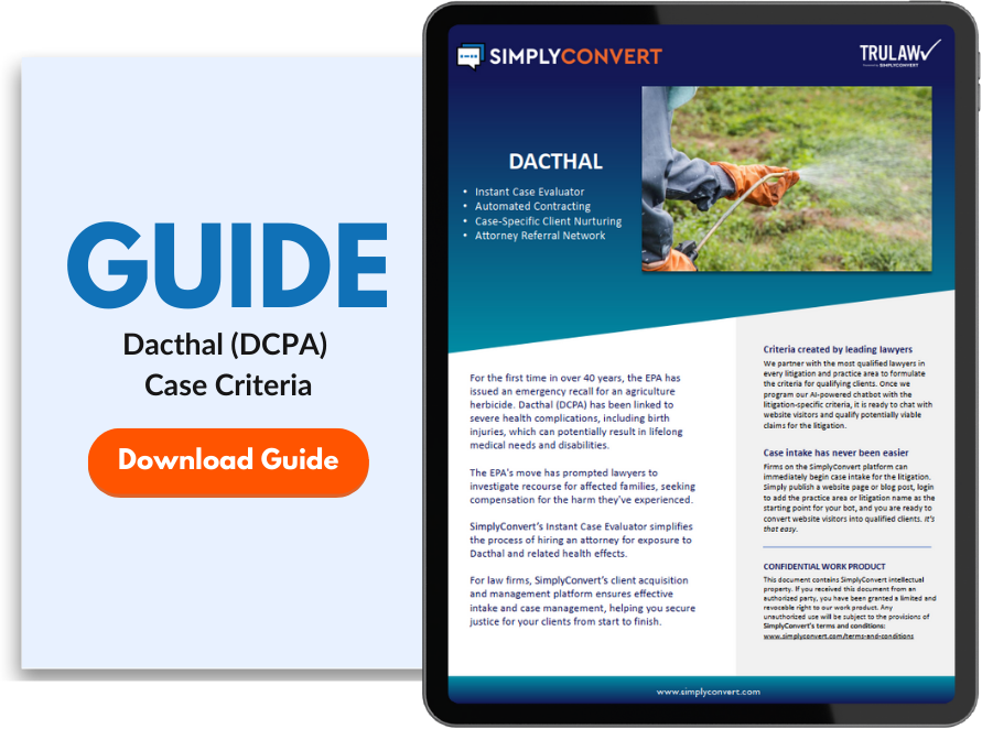 Dacthal Litigation Case Criteria Guide